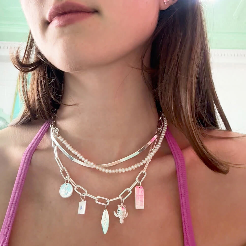 "The Clip" Charm Bracelets & Necklaces | Paperclip Chains – JET SET CANDY