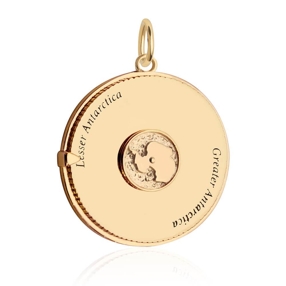 Antarctica Travel Charm | 14K Solid Gold Spinner Charm | Large – JET ...
