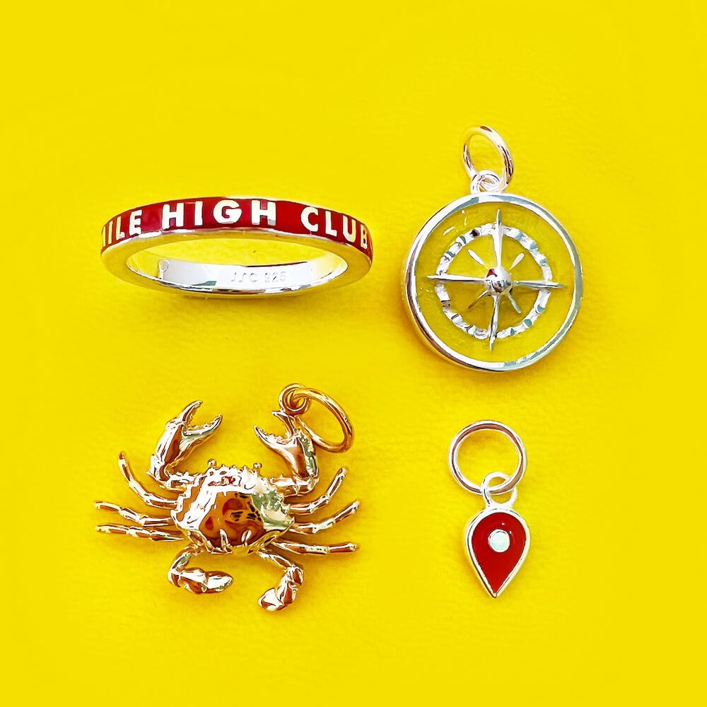 Crab Charm Solid Gold – JET SET CANDY