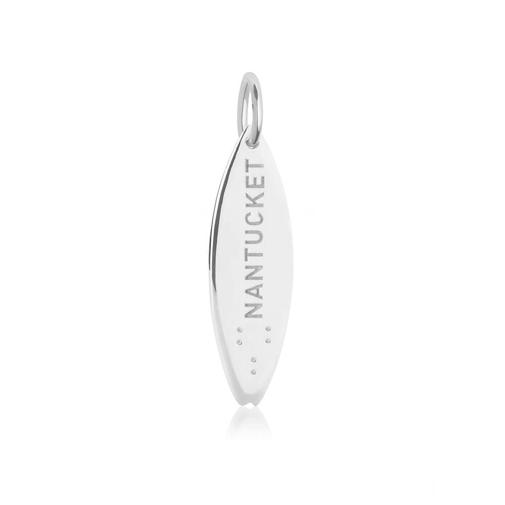 Nantucket Surfboard Charm Silver – JET SET CANDY
