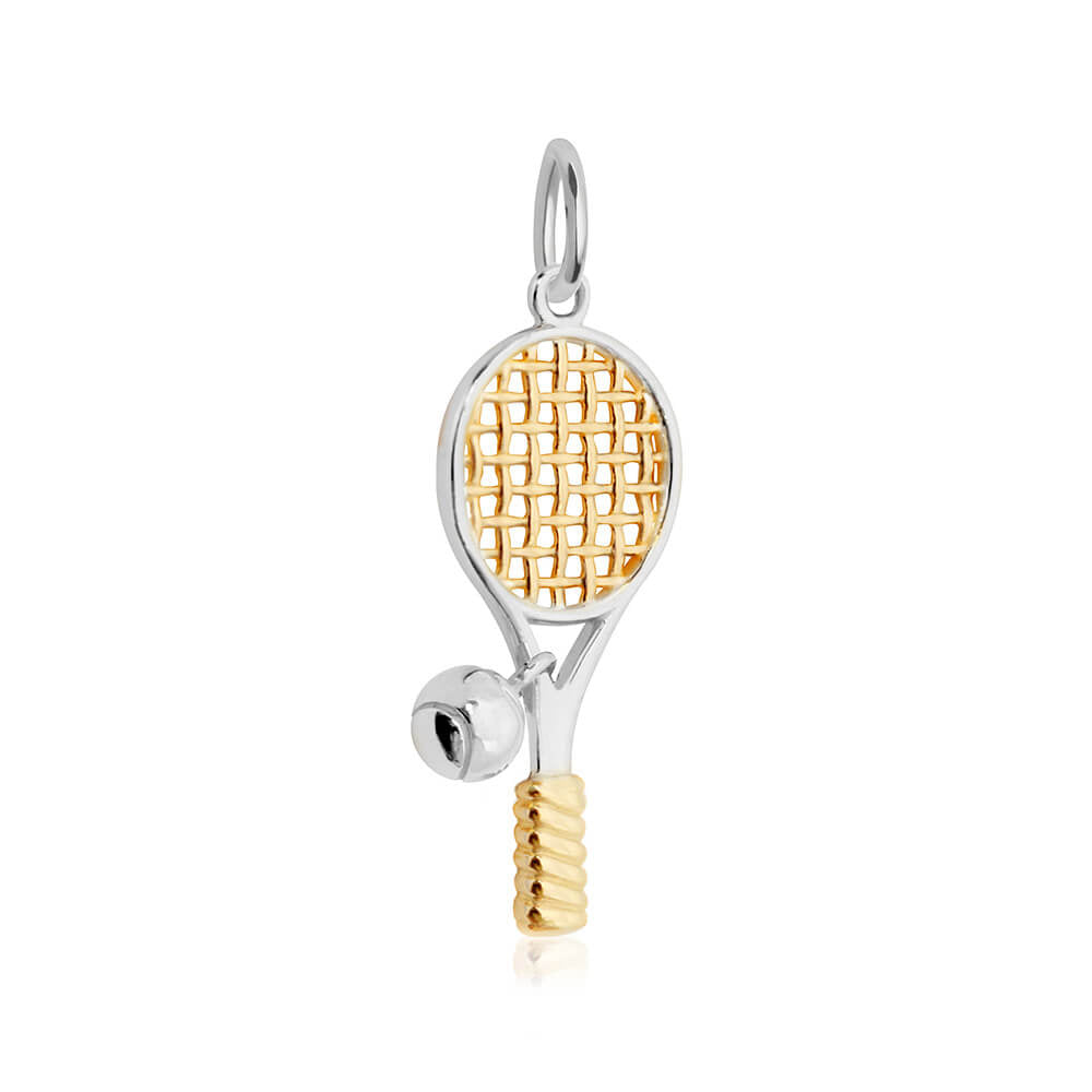 Tennis Racquet Charm, Silver – JET SET CANDY