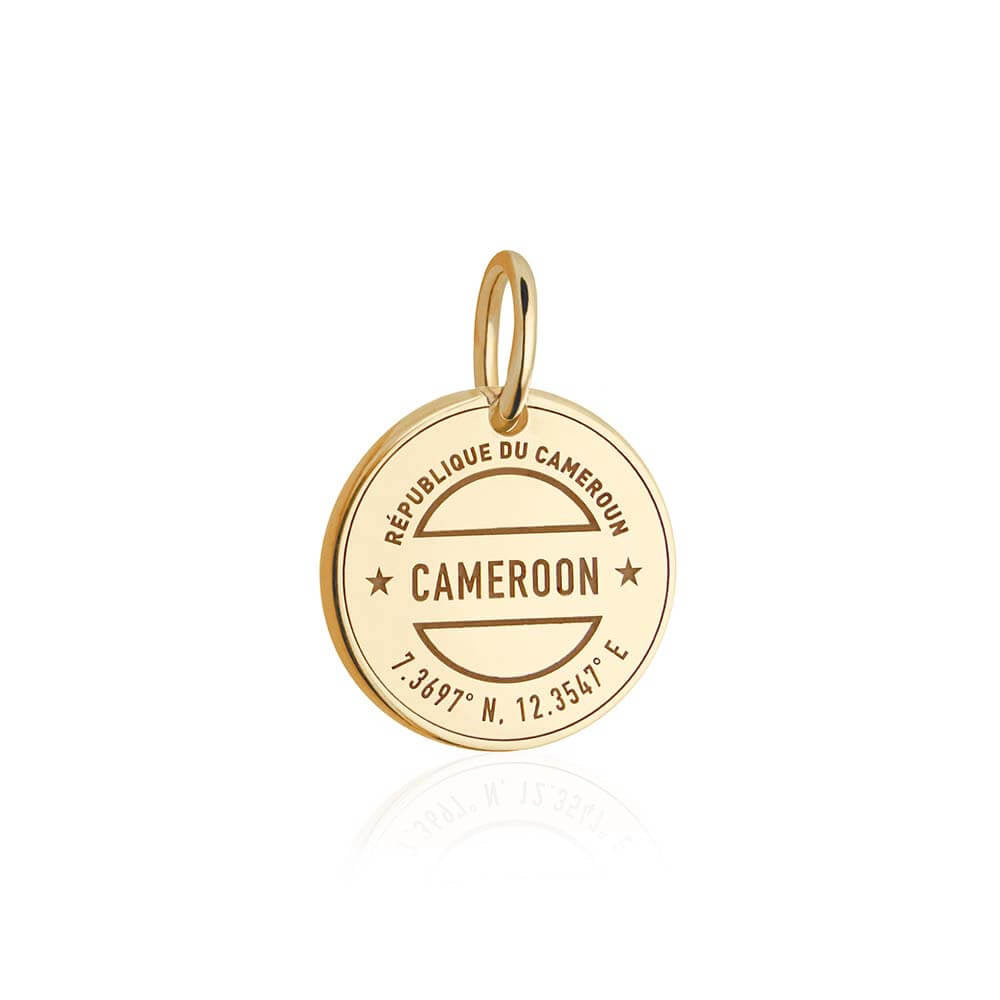 Cameroon Passport Stamp Charm Solid Gold – JET SET CANDY