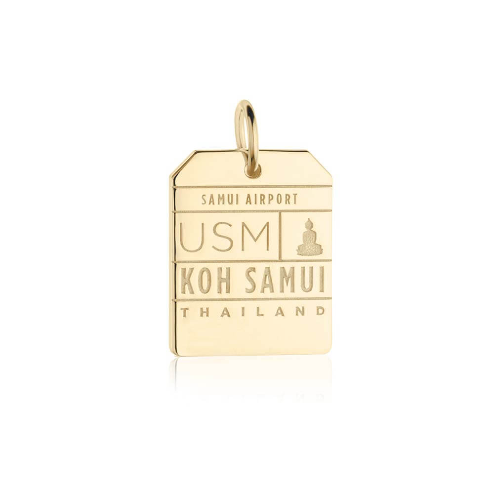 Koh Samui Thailand USM Luggage Tag Charm Gold – JET SET CANDY