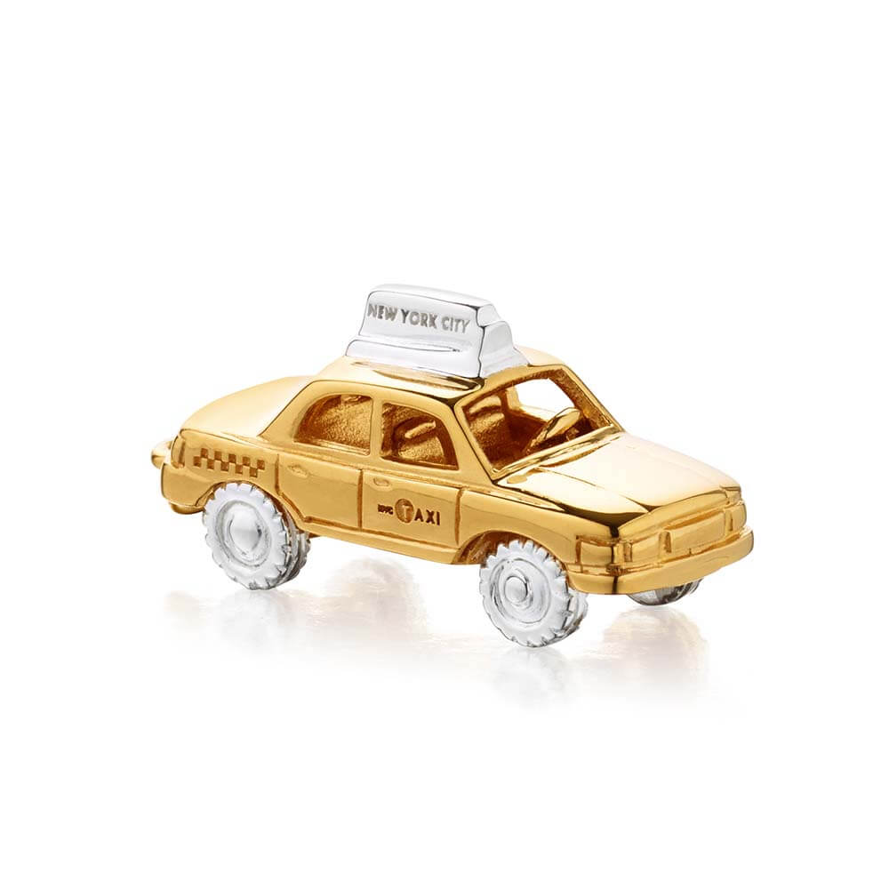 New York Yellow Cab Taxi Charm | 14K Solid Gold | NYC Charm – JET SET CANDY