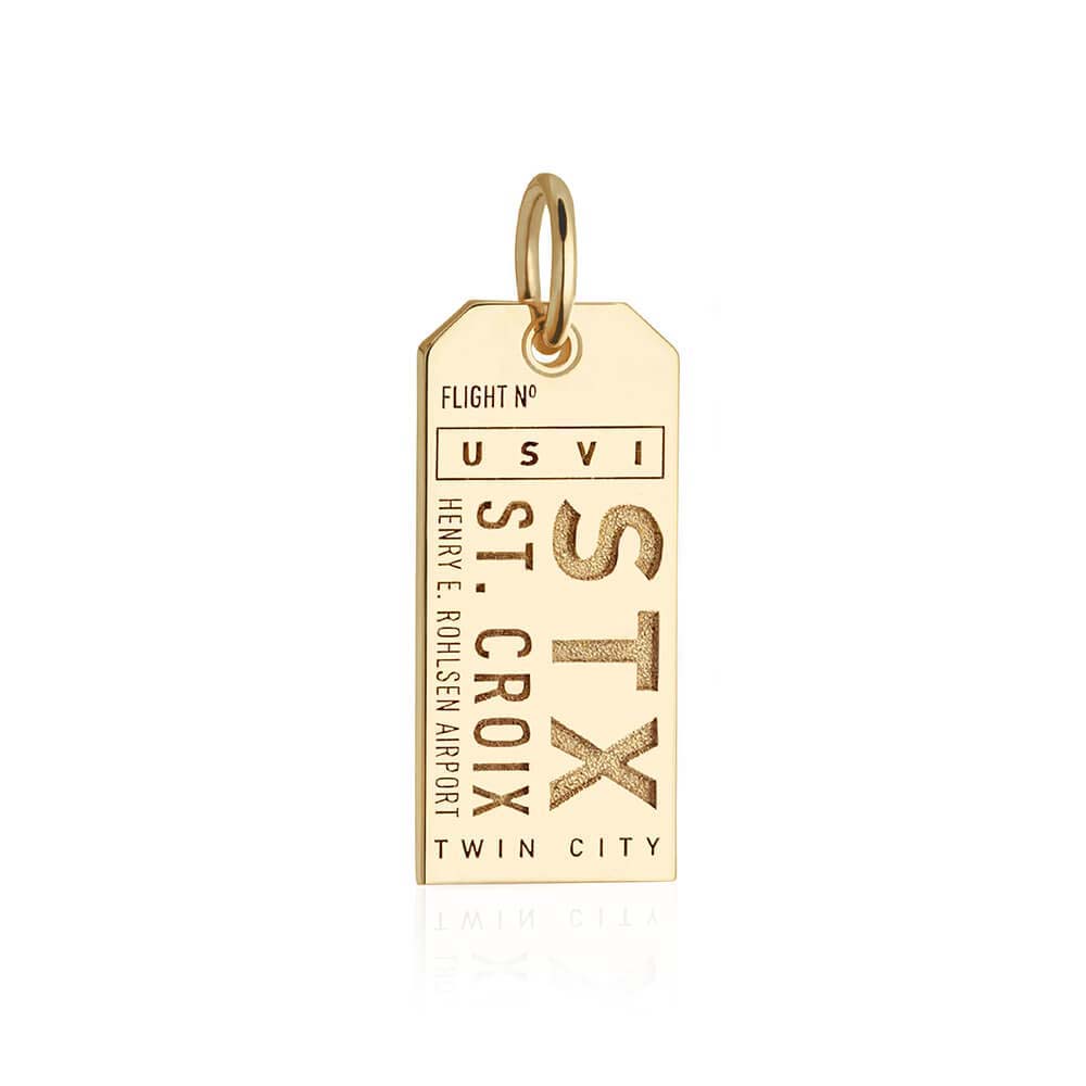 St. Croix Virgin Islands Caribbean STX Luggage Tag Charm Gold – JET SET ...