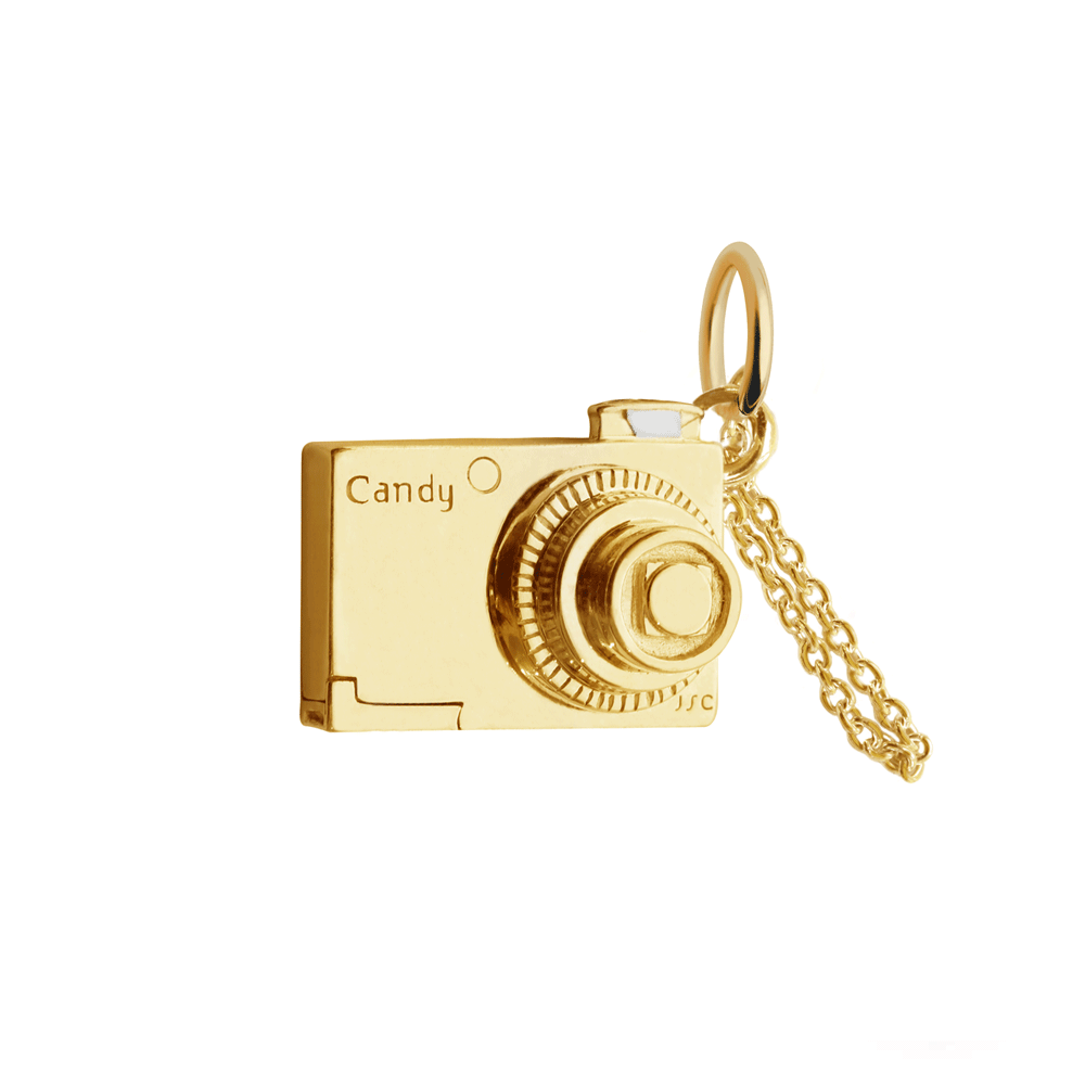 Camera Charm Solid Gold – JET SET CANDY