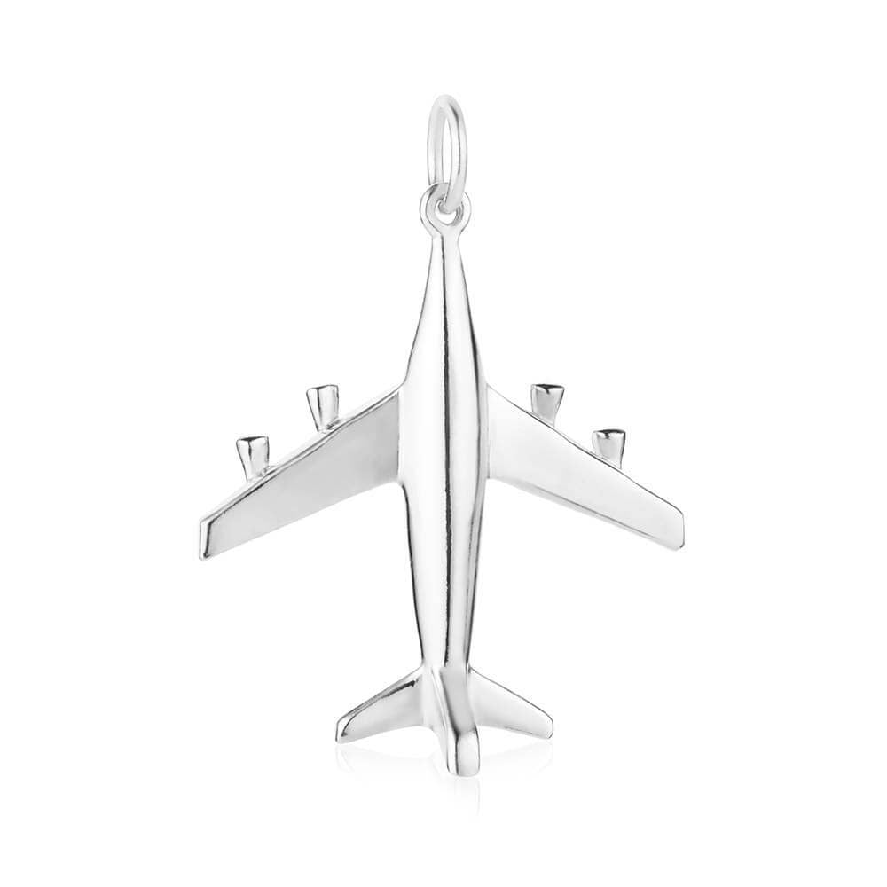 Large Airplane Charm | Sterling Silver Airplane Pendant – JET SET CANDY